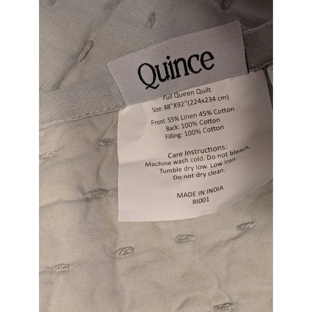 Quince | Bedding | Quince European Linen Cotton Stitch Quilt 3pc Set ...